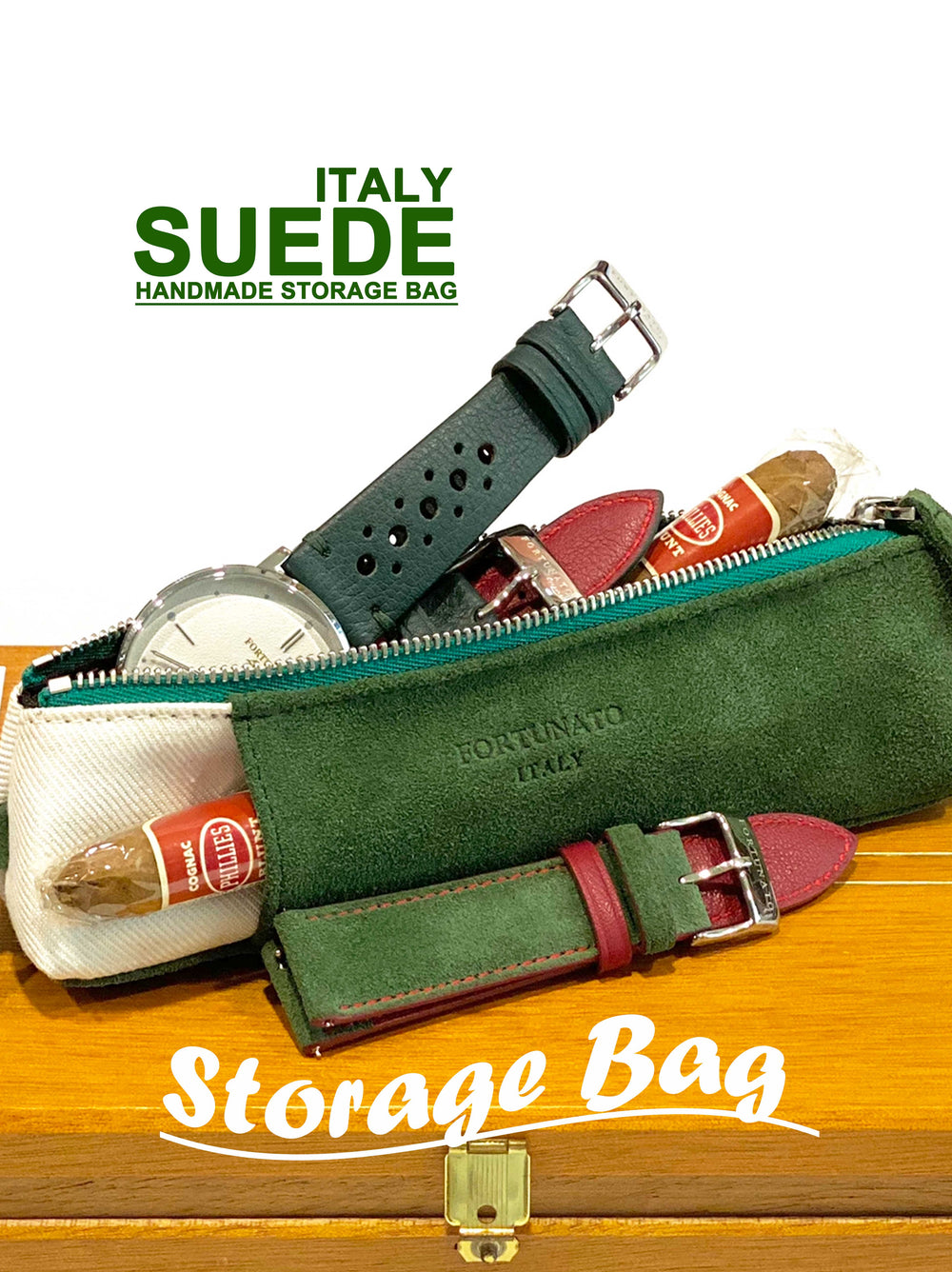 Vintage Leather Dial Watch and Italian Vegetable Leather Strap